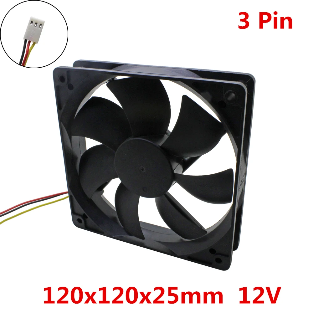 120x120x25mm 12025 fans cooling DC 12V 3pin mainframe box Brushless ...