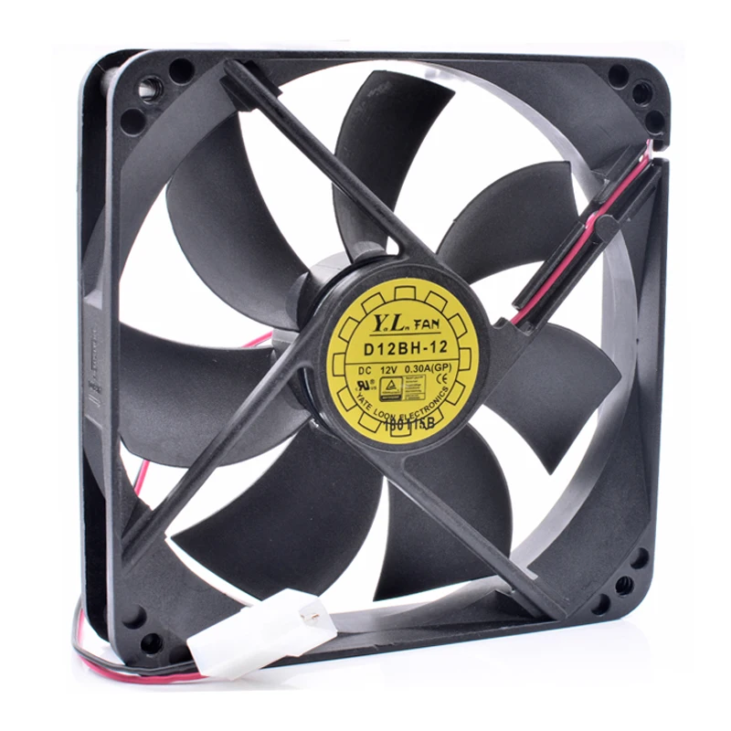오리지널 YL D12BH 12 더블 볼 섀시 전원 공급 장치 냉각 팬, 12cm 12025, 120x120x25mm, 120mm ...
