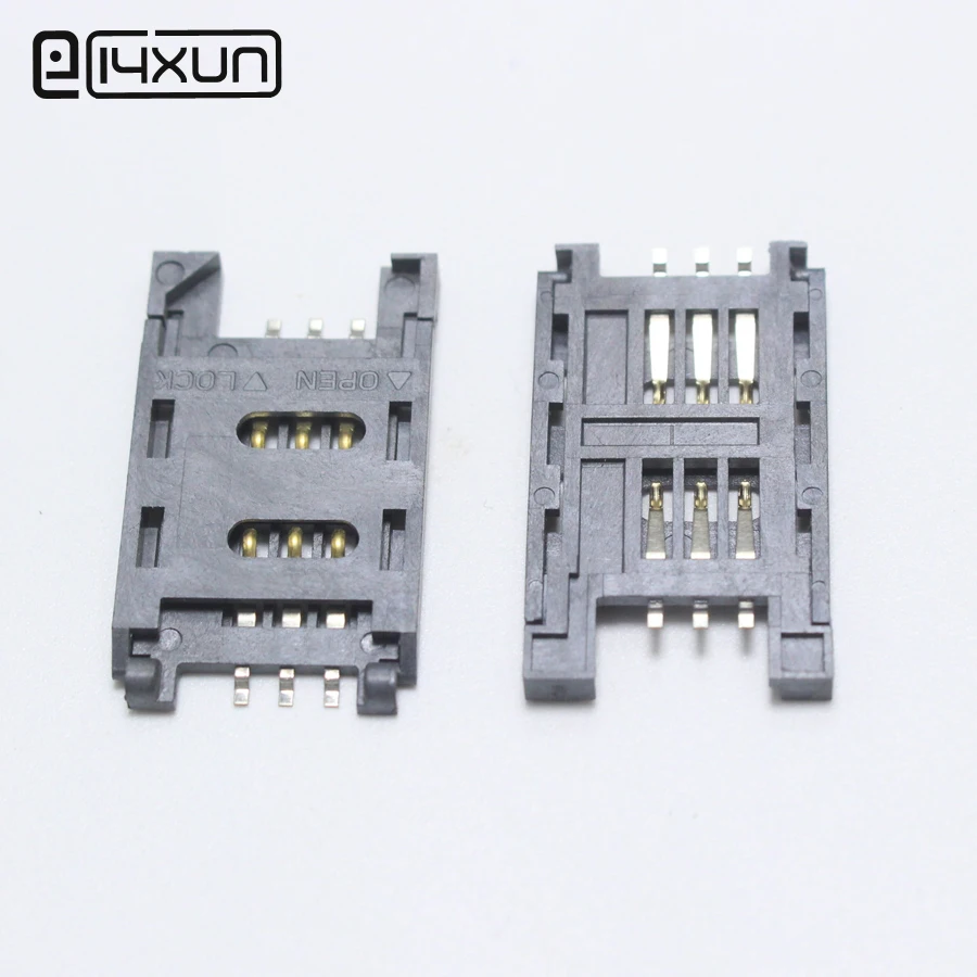 3pcs SIM jack for SIM Card 6P SMT TF Memory Card Socket / Slot / Seats ...