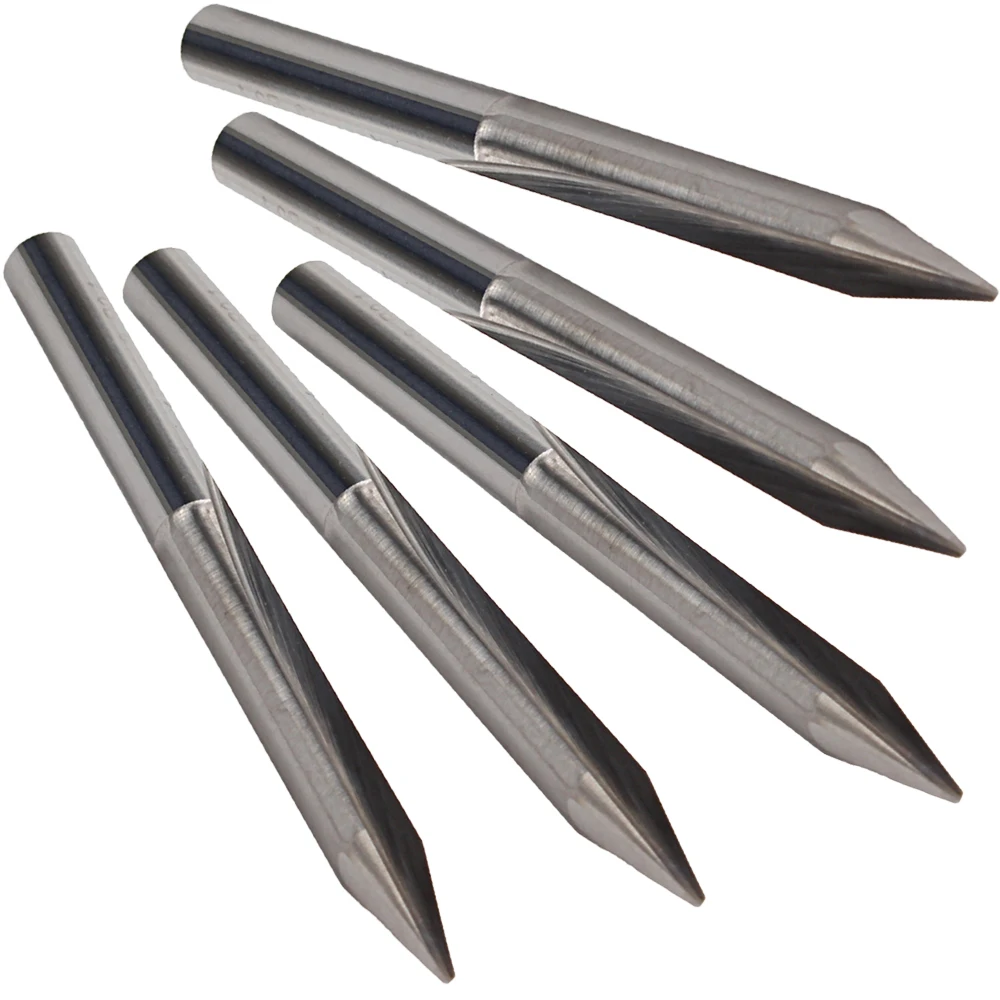 Precision Straight Slot CNC Router Bits Sticker 30Degree 0.6mm Cutting ...