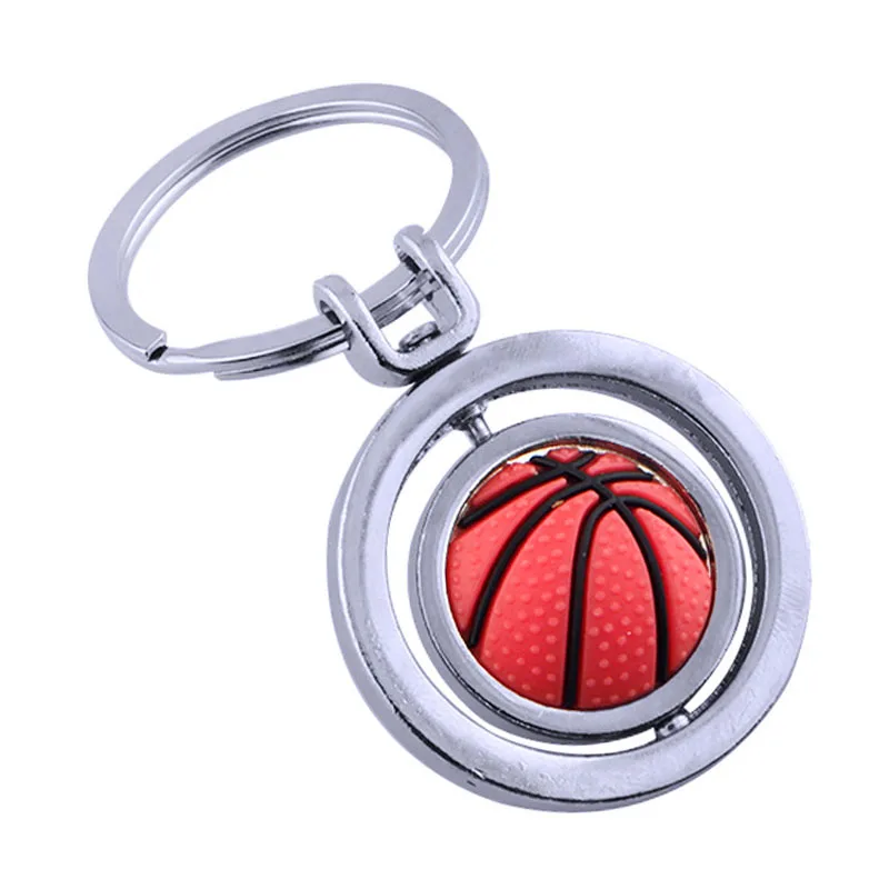 rotational basketball key chain round key ring keychain bag charms ...