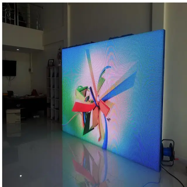 Giant p10 indoor rental led display panel hub75 rgb flexible mobile car ...