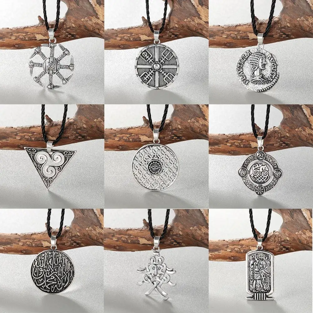 Colar Masculino Chereda Eslavo, Múltiplos Pingentes Punk Em Estilo ...