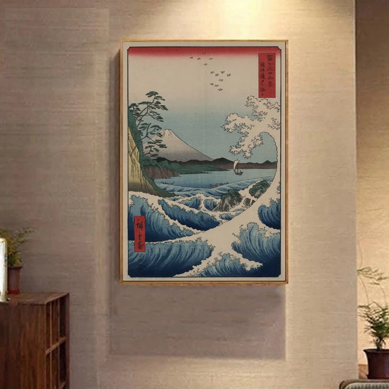 Japanese Traditional Landscape Poster Canvas Art Print , Japanese Style ...