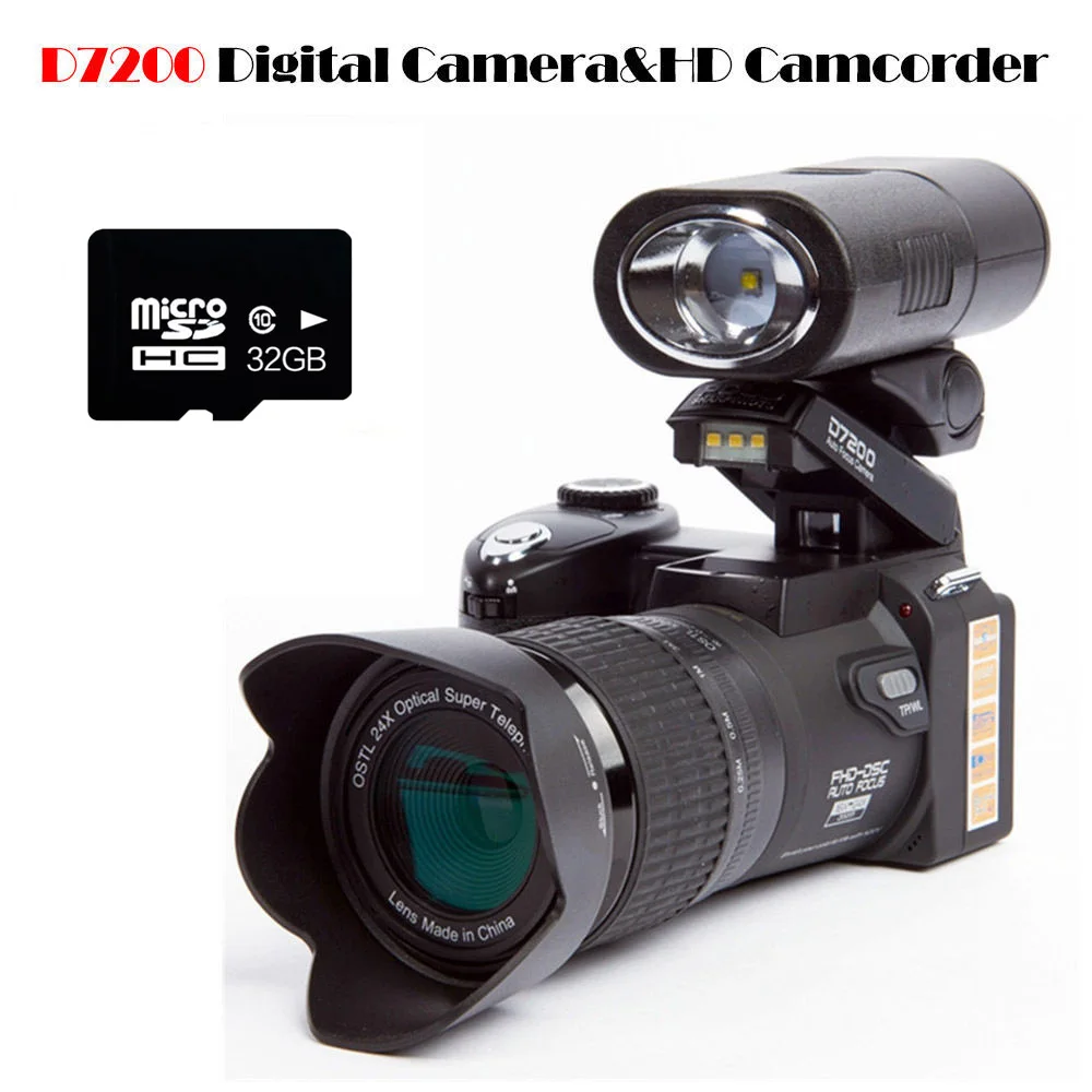 POLO D7200 Digital Camera 16MP 3.0" 1080P HD Camcorder 24X Optical Zoom ...