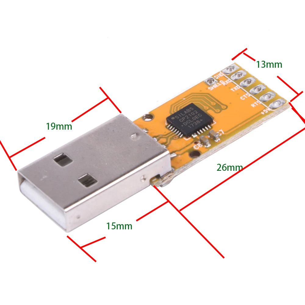 Silabs CP2102 USB RS232 Adapter Module for MCU PLC CPU Serial Printer ...