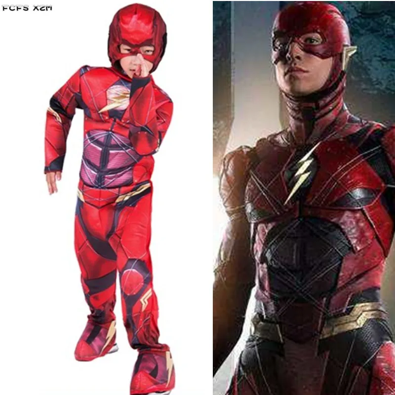 Kids Children Halloween The Flash Costumes for Boys Justice League ...