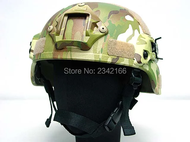 MICH TC 2000 ACH Casco con NVG MOUNT & Side Rail Multi Camo|helmet ...