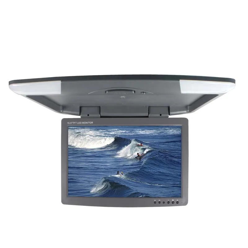 17 inch car monitor DC 12V two video inputs flip down monitor TFT LCD ...