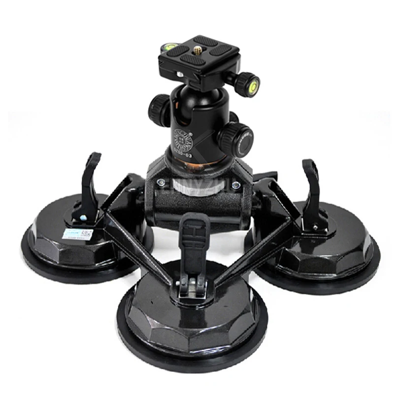 DSLR Car Three Suction Cups Stabilizer Auto Filming Sucker Mount Stand ...