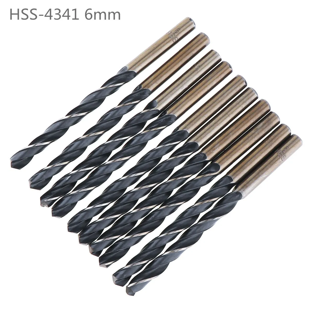 10pcs 6mm High Speed Steel HSS Drill Bit Set with Straight Shank Twist ... 10pcs 6mm High Speed Steel HSS Drill Bit Set with Straight Shank Twist ...