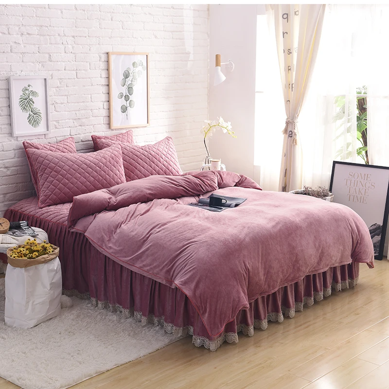 Bean sand color Comfortable soft Fleece Fabric Crystal velvet Winter ...