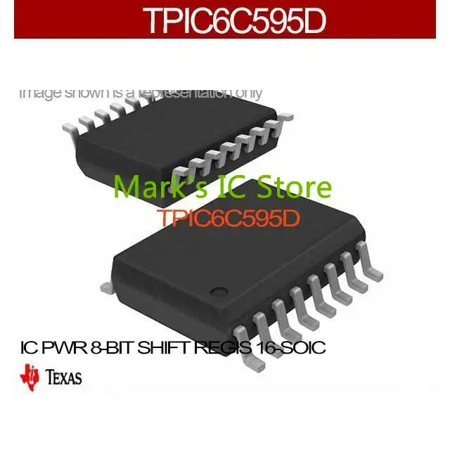 TPIC6C595D IC PWR 8 BIT SHIFT REGIS 16 SOIC TPIC6C59 6C59 TPIC6C 6C595 ...