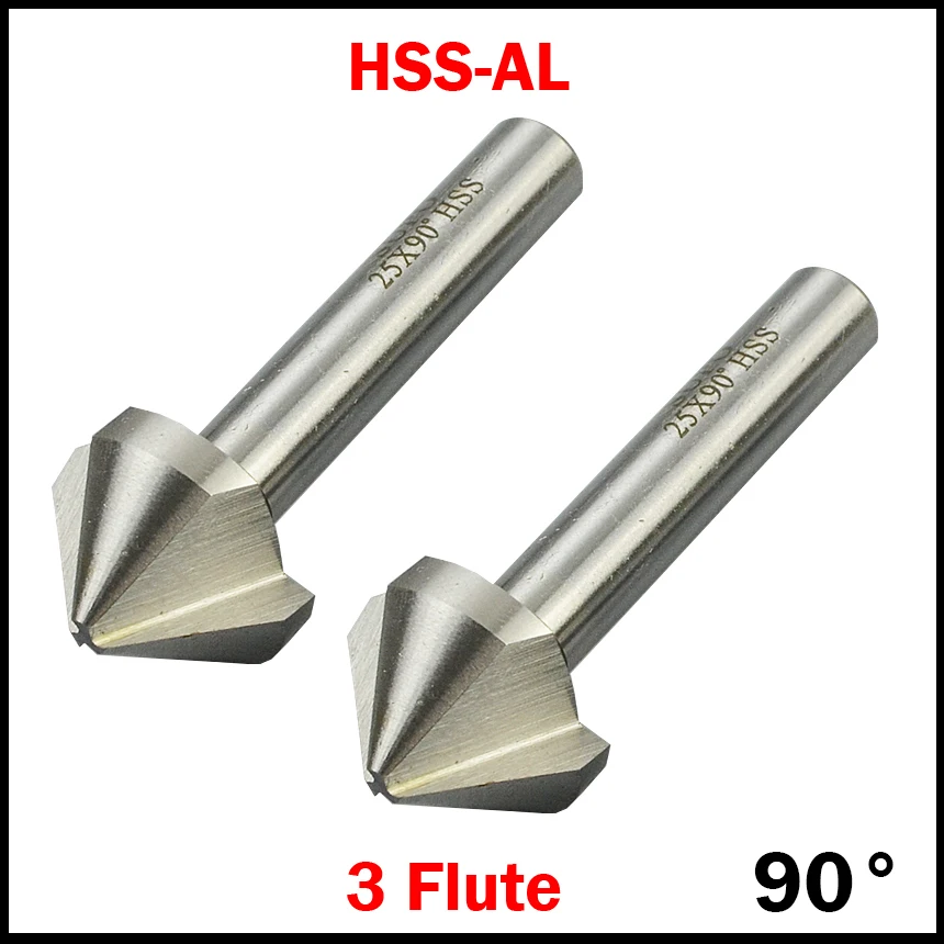 25mm 31mm 40mm 3 Flute 90 Degree Hss-al Piloted Countersink Drill Bit ...