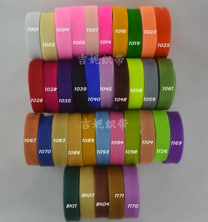 new arrive 1'' 25mm organza ribbon belt gift packing wedding satin ...