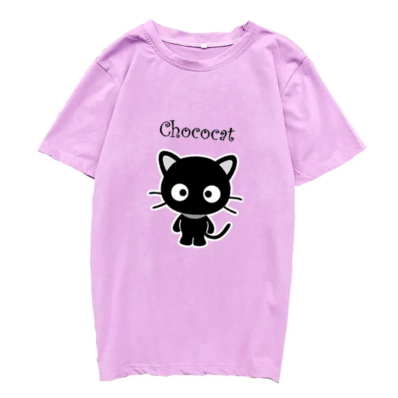 Kawaii Harajuku Chococat Leisure Printed T-Shirt - KawaiiMerch.com