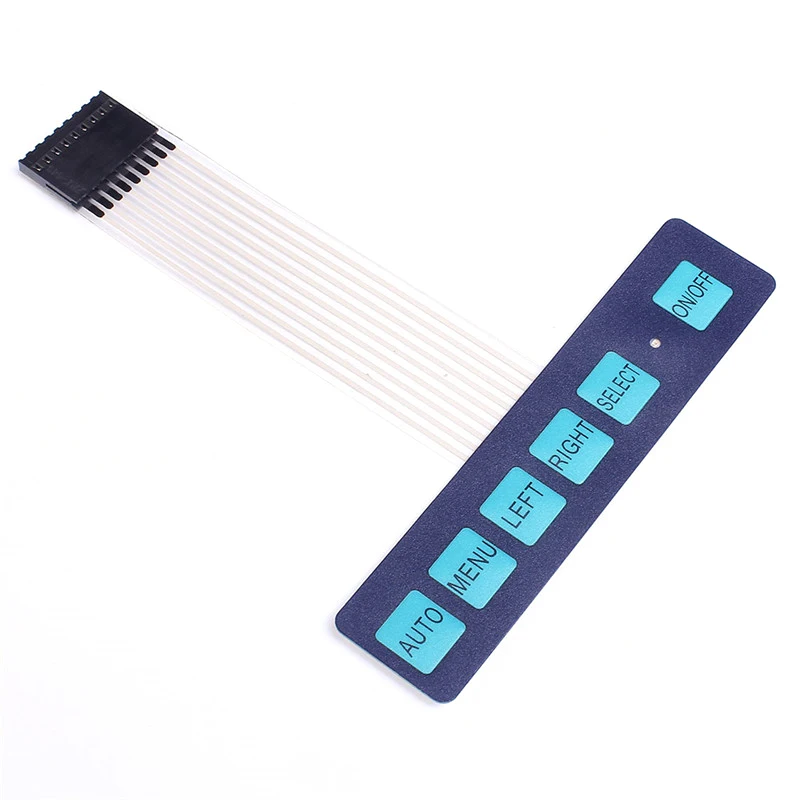 1x6 6 teclas teclado con membrana Matrix Array teclado 1*6 teclas con ...