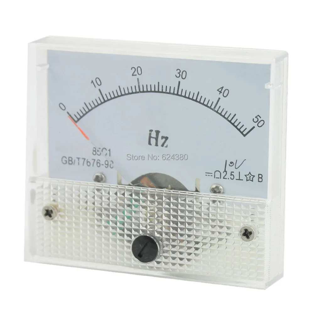 DC 10V 0 50Hz 50Hz Analog Panel Frequency Counter Meter Tester Gauge ...