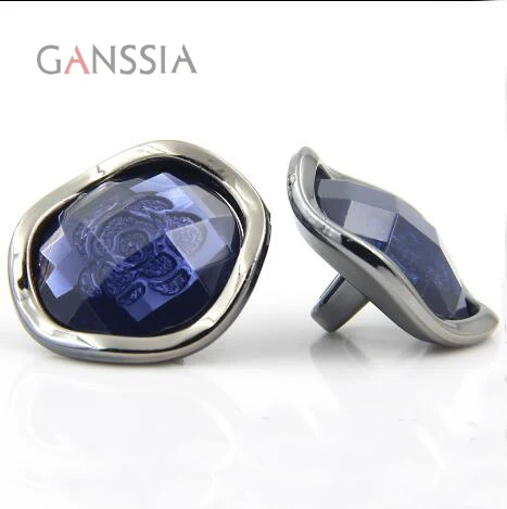 6pcs/lot Size:18 30mm Elegant Round Blue Shank Button Sweater Imitation ...