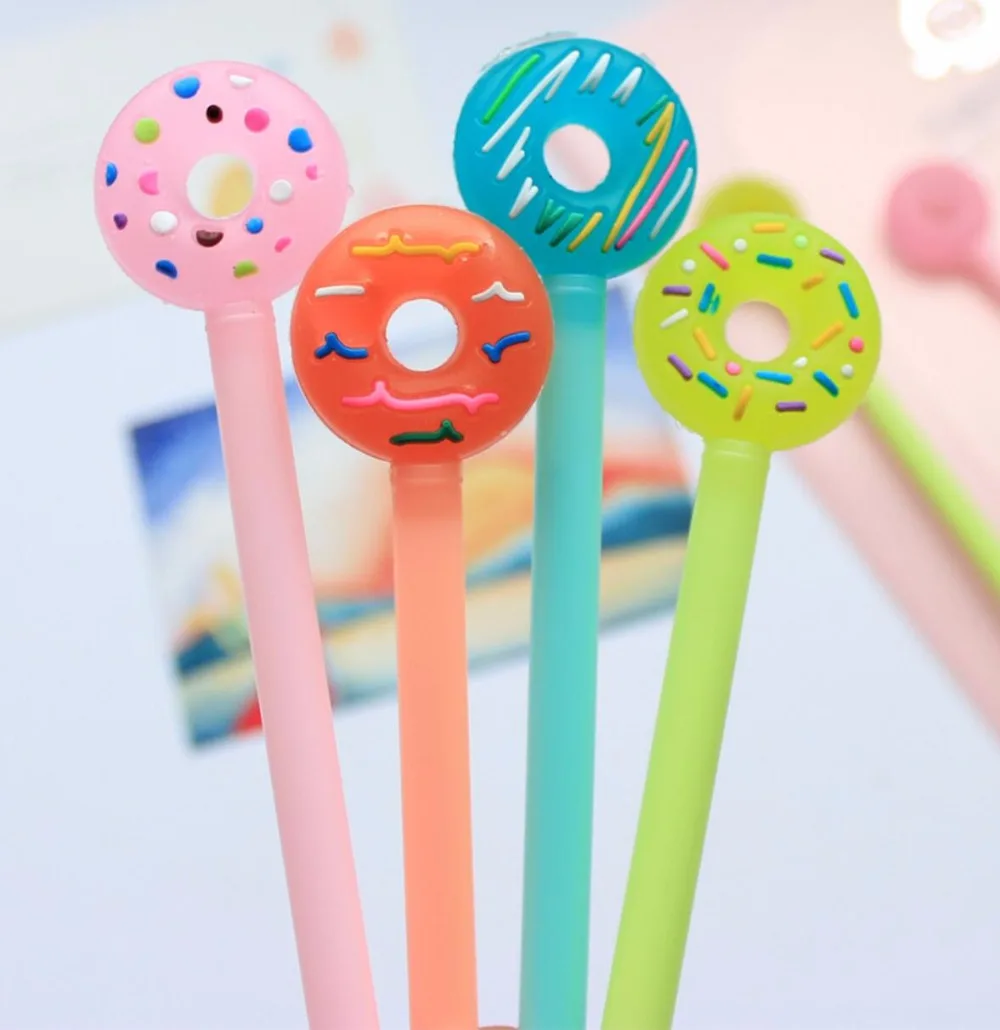 New Sweet Doughnut Creative Neutral Pen Candy Color Signature Pen ...
