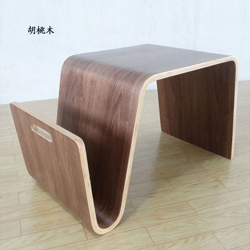 Small N bend wood coffee table corner of the living room tatami ...