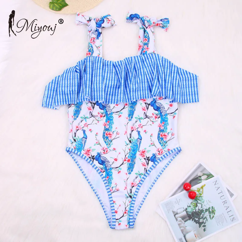 Buy Miyouj Sexy Ruffle One Piece Swimsuit Floral Print