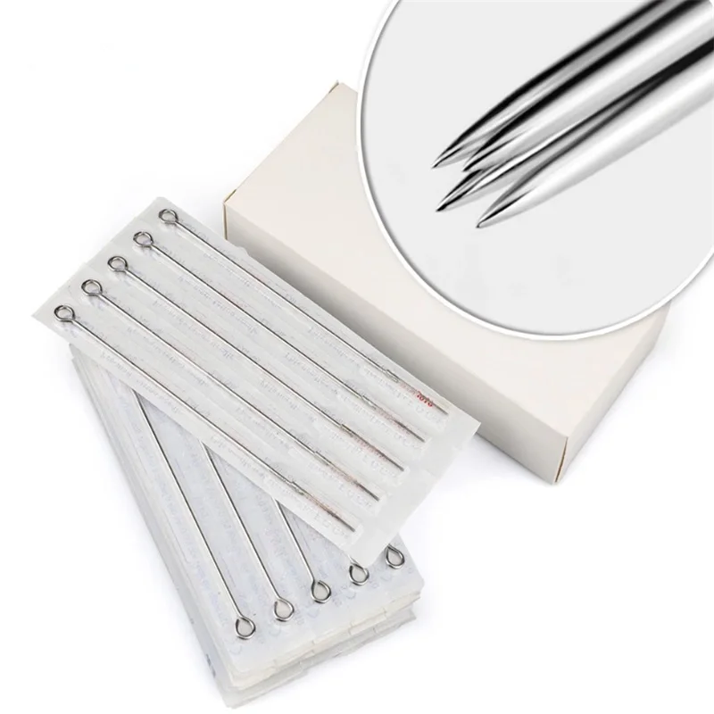 50 pcs Disposable Sterile Tattoo Needles CE Mix Needle 10 Sizes 3RL 5RL ...