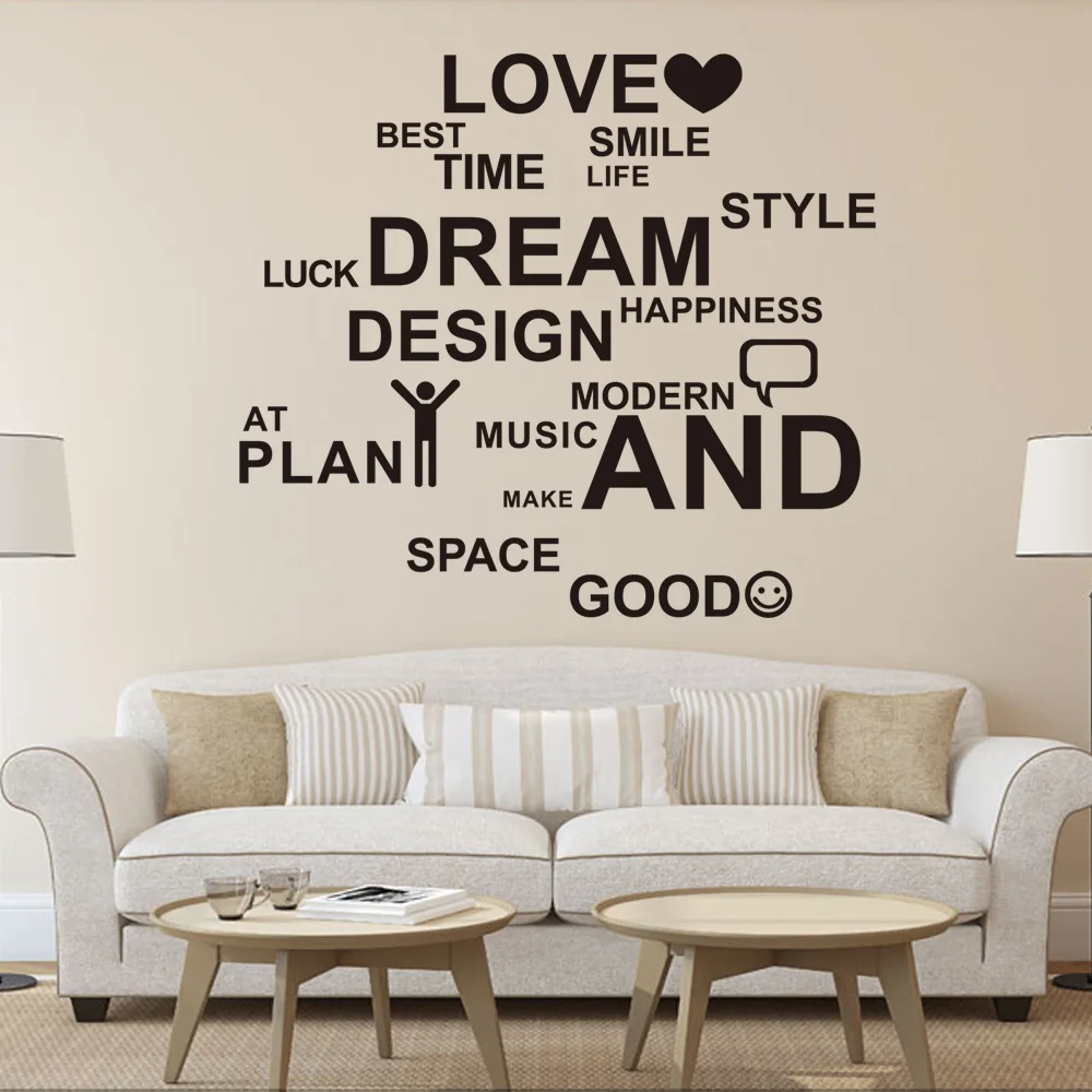 Love Dream Wall Decals Quote Decorations Living Room Sticker Bedroom