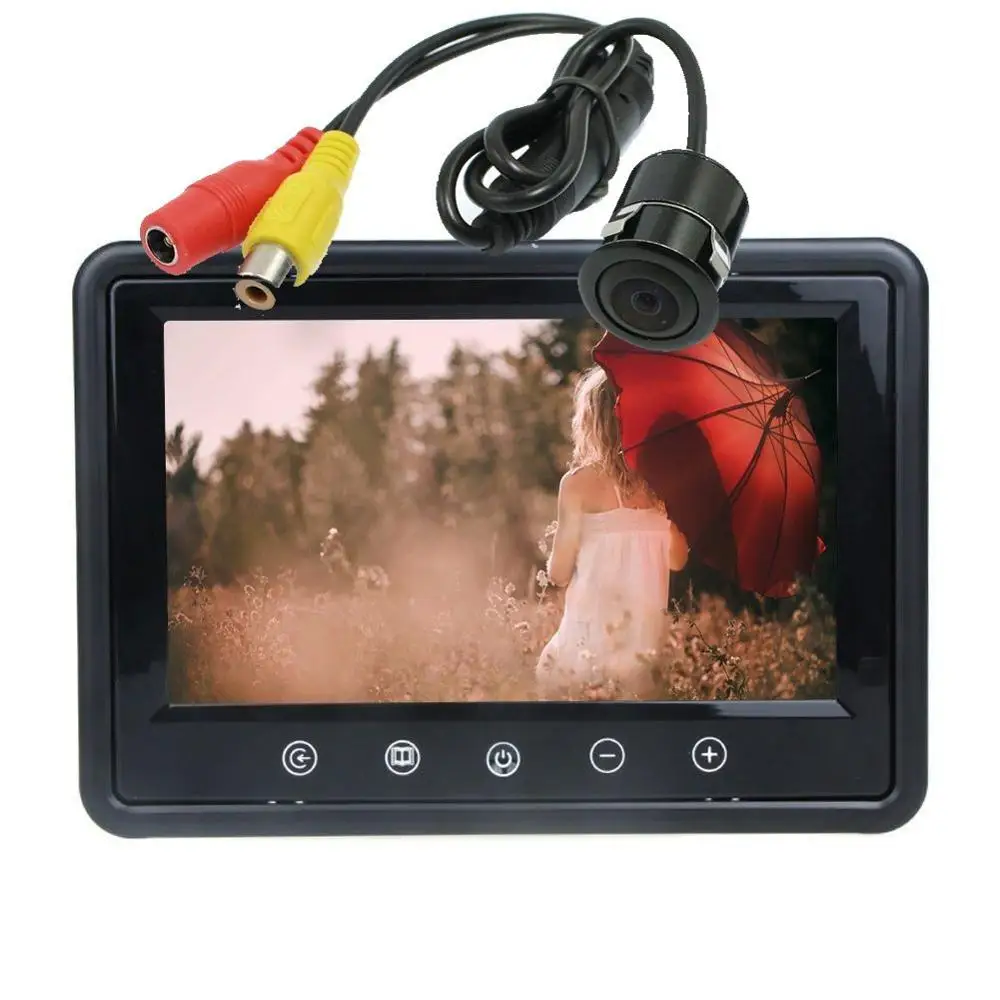 9 Inch Car Rearview Mirror with 2 Video Input Car Reverse Monitor ...