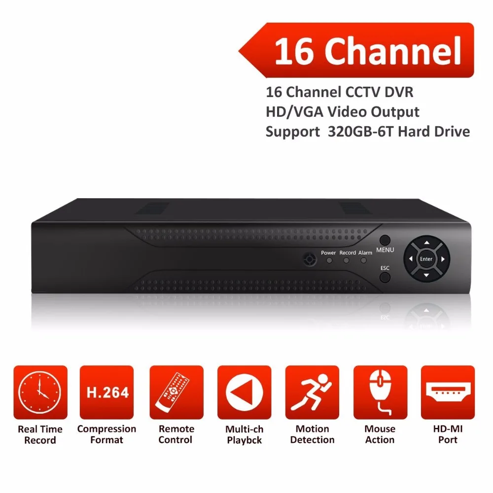 1pcs 16 Channels H.264 Network Full D1 960H Motion Detection 16CH DVR ...