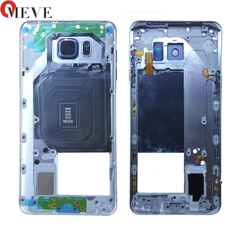 Original สำหรับ Samsung Note 5 N920F N920C กลางแผ่นแชสซีกรอบ + ปุ่ม ...