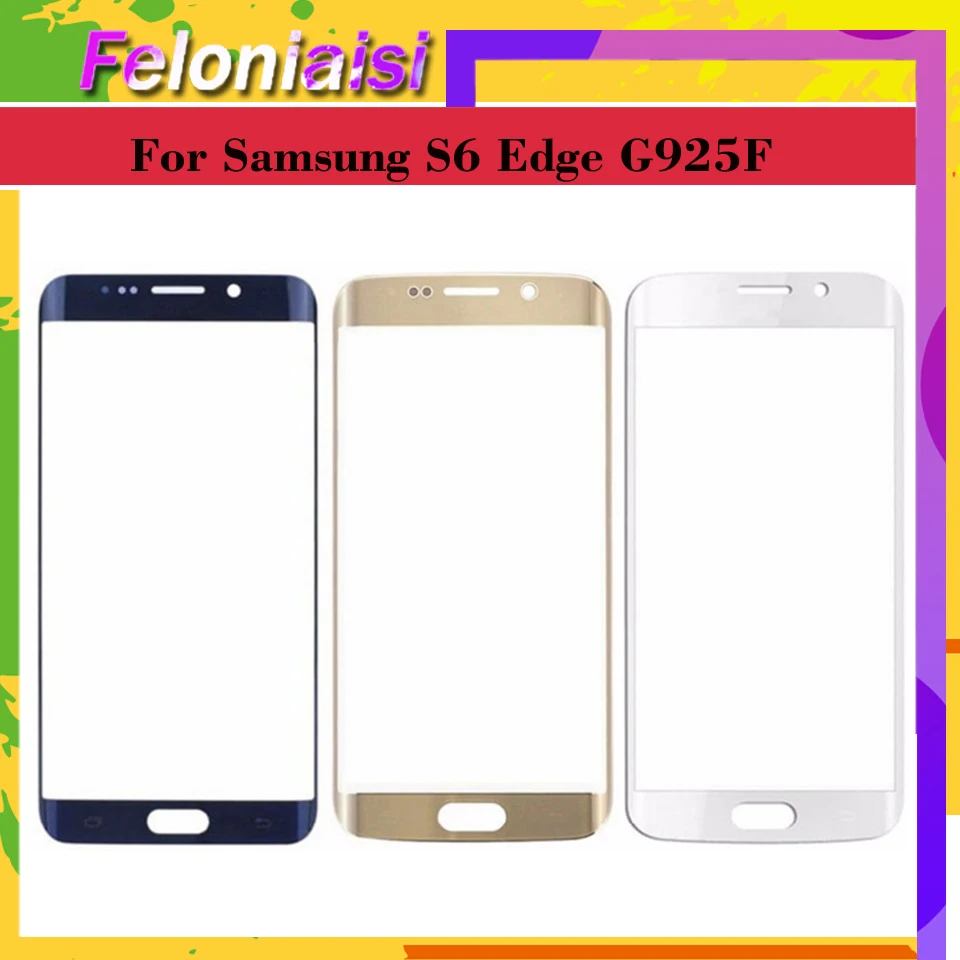 For Samsung Galaxy S6 Edge G925 Sm-g925v Sm-g925p G925f G9250 Touch Screen Front Glass Panel ...