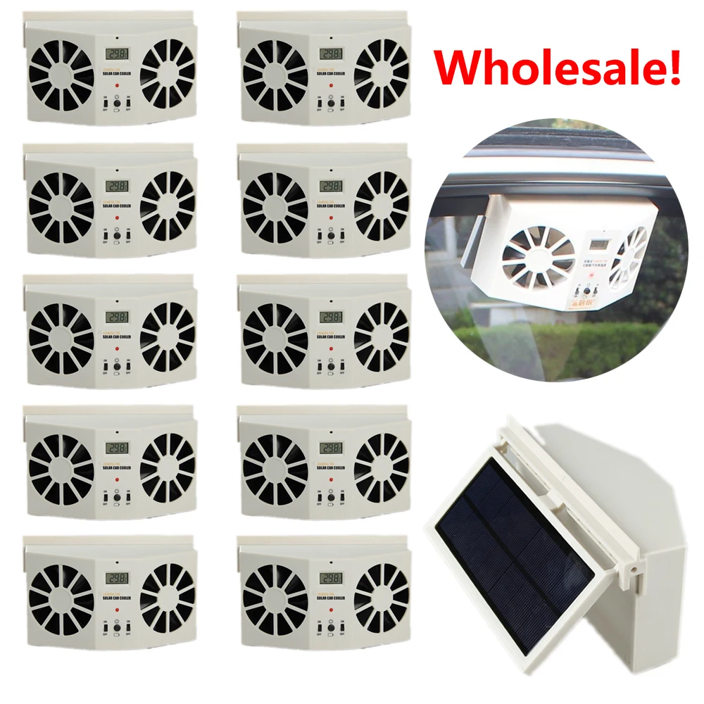 10 PCS Solar power fan Auto Air Vent Cool Fan Cooler Ventilation System ...