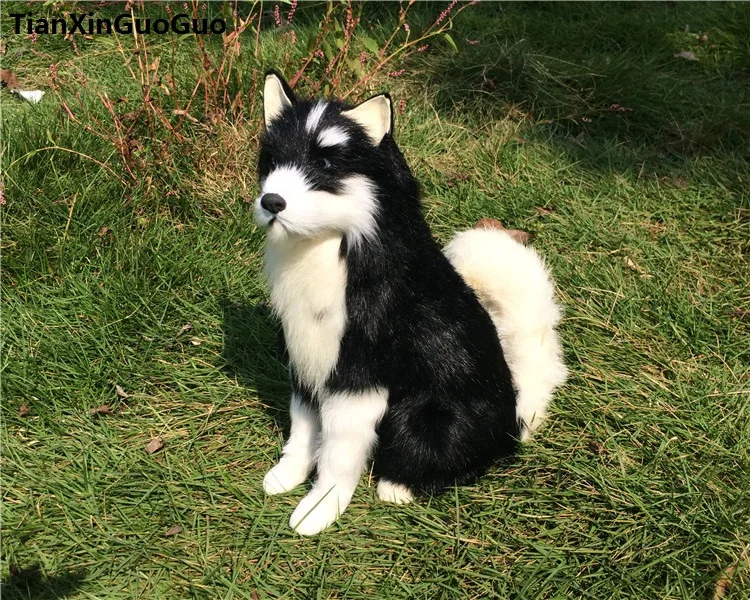 simulation-husky-dog-squatting-pose-25x8x24cm-hard-model-toy ...