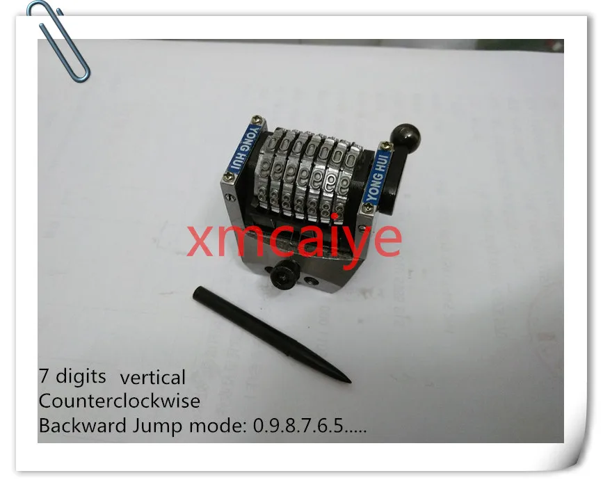 GTO 7 자리 번호 매기기 기계 수직, 점프 나방 0987654... 뒤로|moth|verticalvertical jump ...