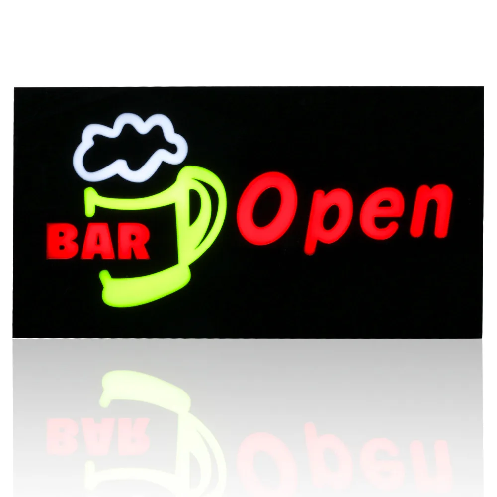 NEON LED OPEN SIGN BOARD led epoxy resin sign +On/Off Switch Bright ...