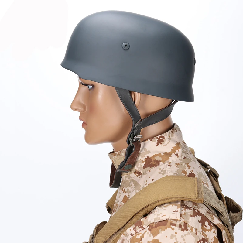 WWII German Fallschirmjager M38 Steel Helmet With Leather Liner Grey ...