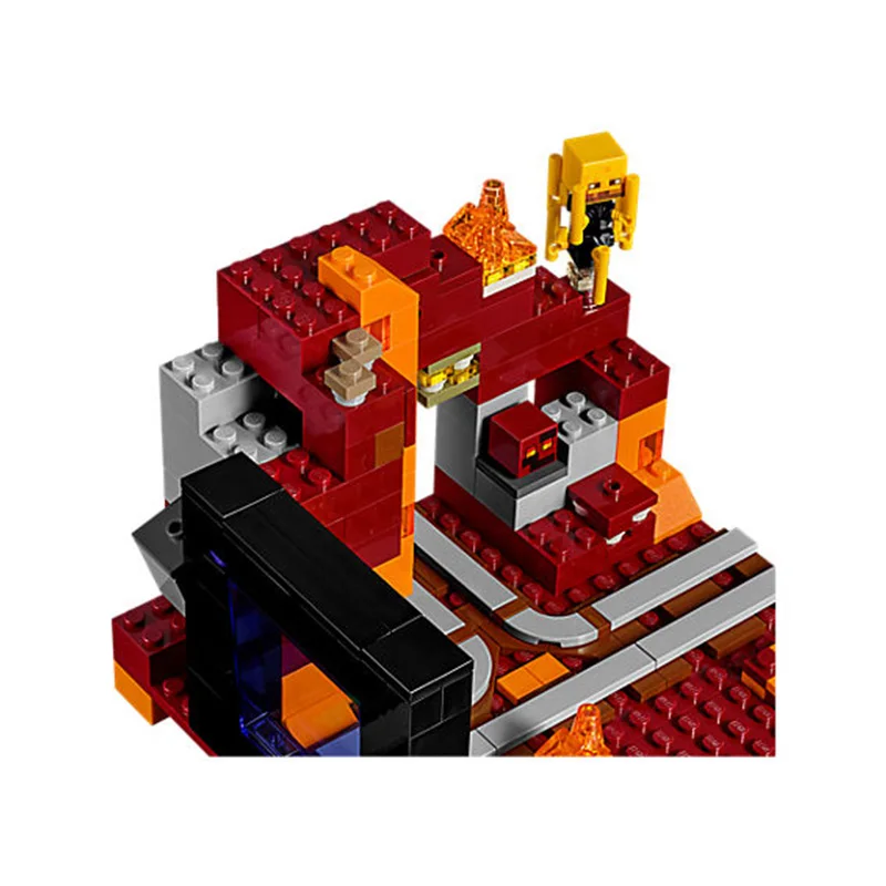 LEGOs Minecraft The Nether Portal Steve ghast minifigure Compatible ...