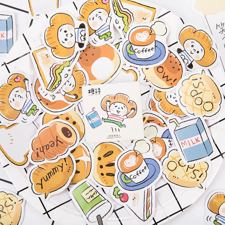 Stickers Cute Animal Foodies Stickers/ Matte/ Holographic/ Die Cut ...