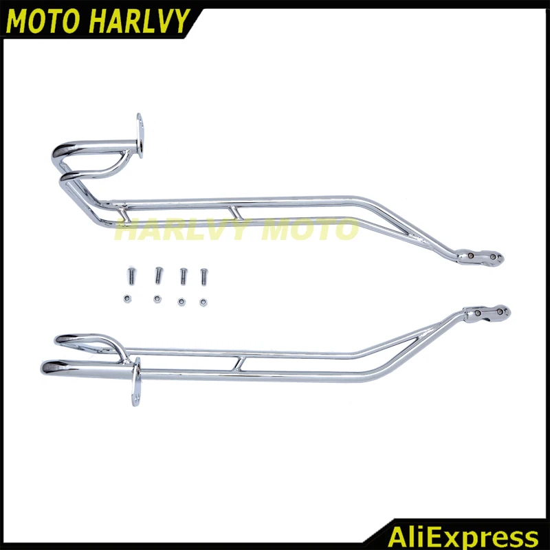 Motorcycle Twin Rail Saddlebag Guard For Harley Saddlebag Guard Rail ...