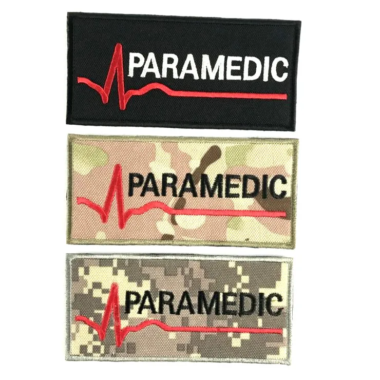 5pcs Embroidery Paramedic Tactical Patch Cloth Hook Loop Military Badge ...