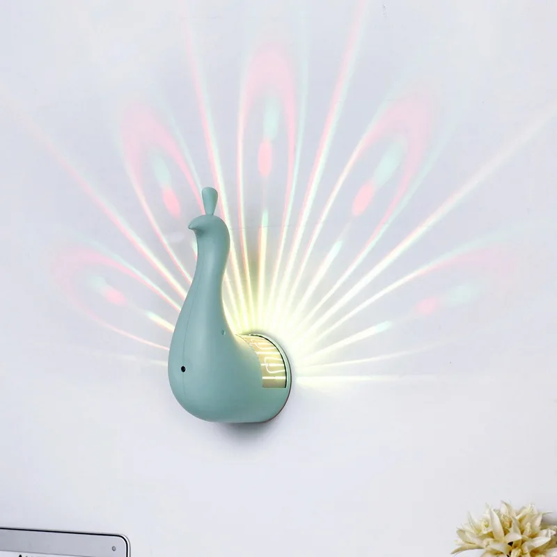 LED Peacock Projection Lamp Night Light Remote Control Mini Peacock ... LED Peacock Projection Lamp Night Light Remote Control Mini Peacock ...