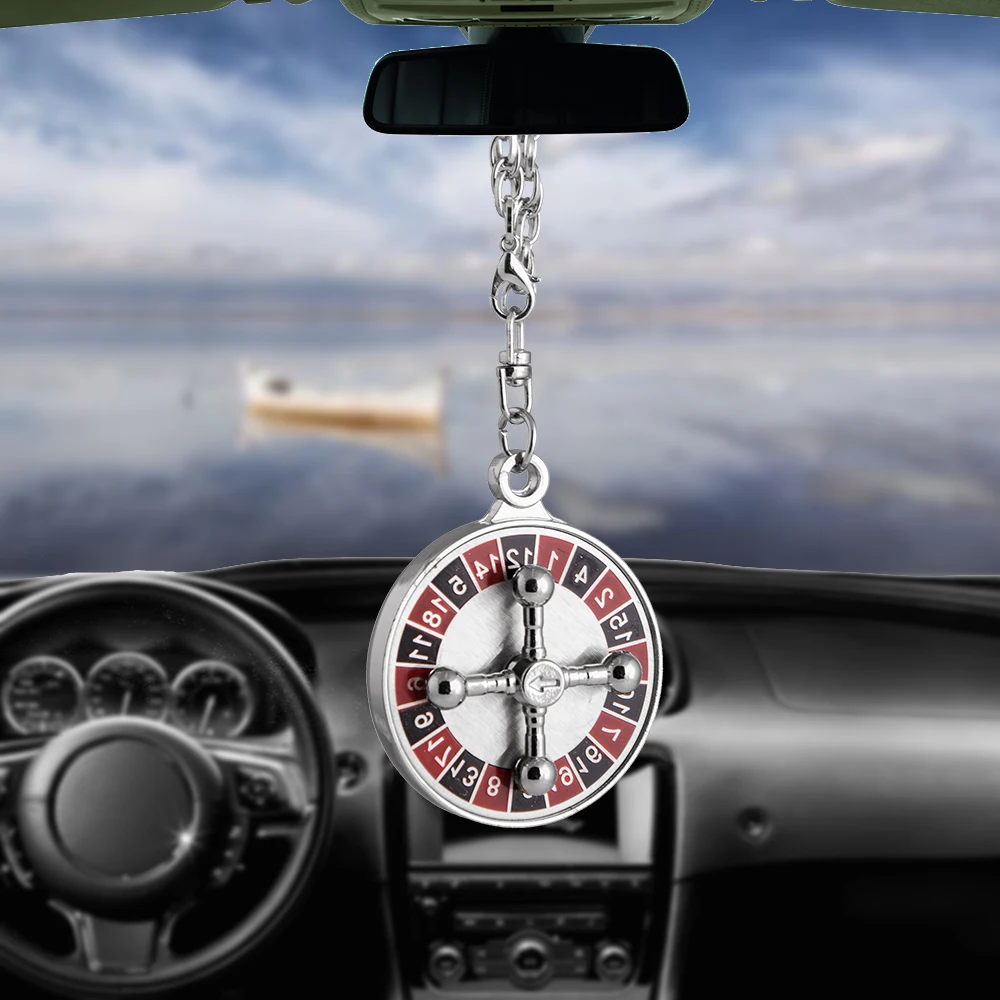 Car-Pendant-Rotate-Russian-Roulette-Fractional-Compass-Ornaments-Charms ...