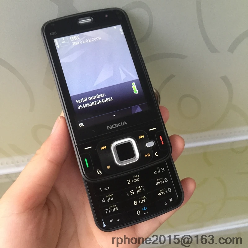 Original Nokia N96 Mobile Phone Unlocked 3G WIFI 5MP Smartphone ...