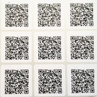 Custom print square two dimension QR code 5*5cm label adhesive quick ...