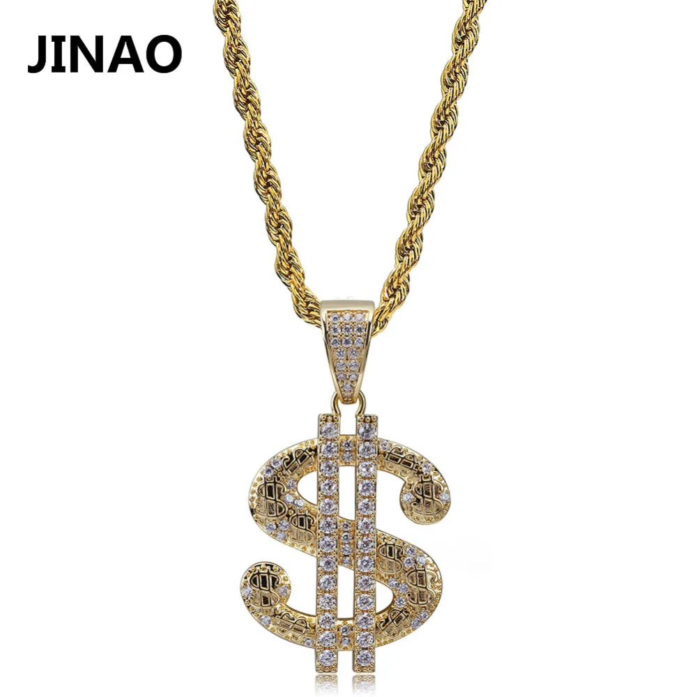 Aliexpress.com : Buy Solid Iced Out Chain Hip Hop Jewelry Money Dollar ...