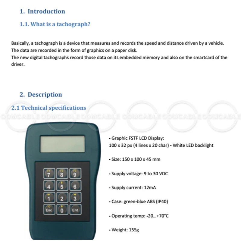 Diagnostic scanner truck tacho pro tachograph programmer multimetro ...