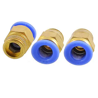3 x 1/4" Thread One Touch Push In Pneumatic Fast Connector for 8mm ...