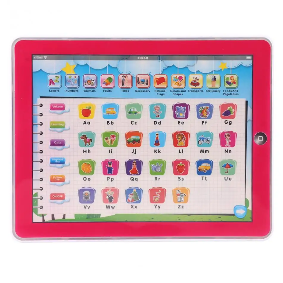 Mini English Study Learning Pad Touch Voice Educational Gift Kids Toy ...