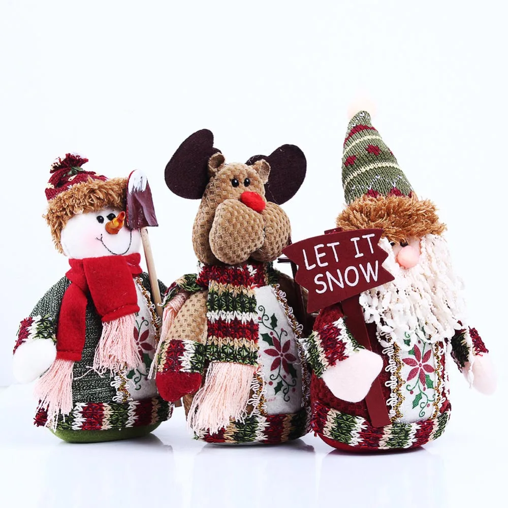 Lovely Christmas Standing Santa Claus/Snowman/Reindeer Doll For ...